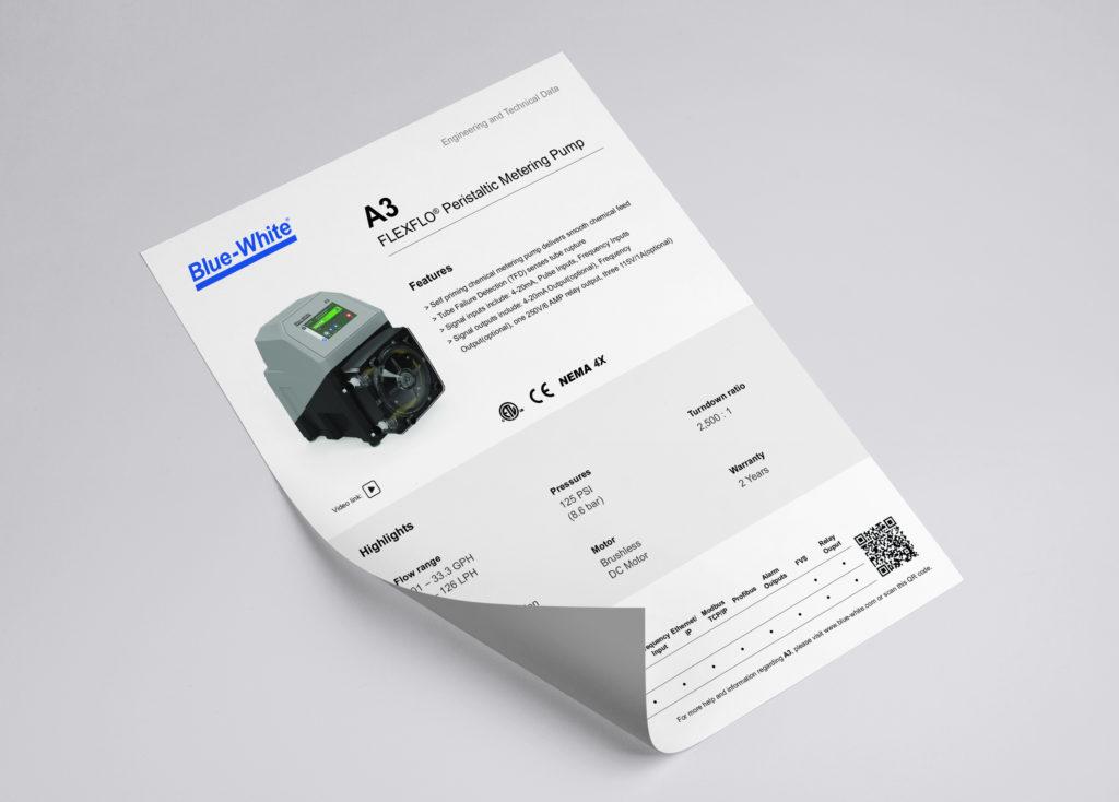 A3 Technical Data Sheet – 85000-099 - Blue-White Industries