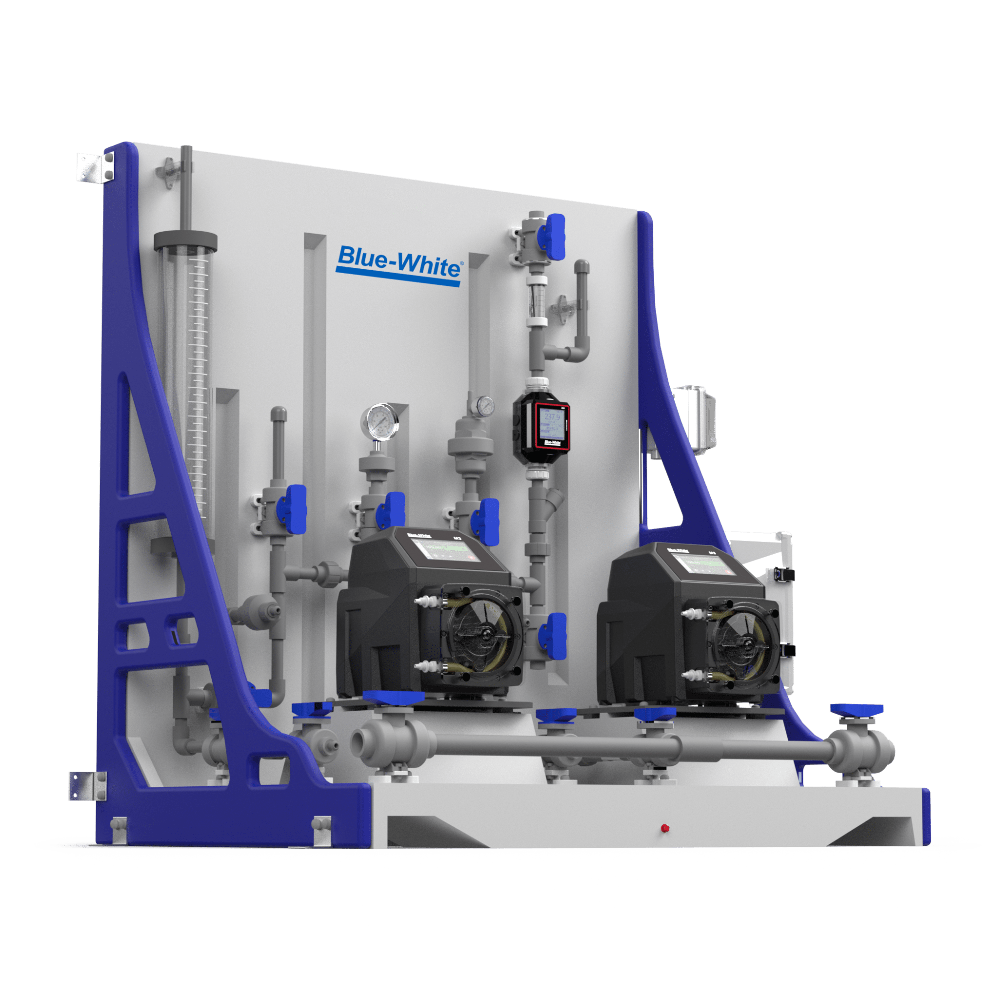 CHEM-FEED® CFPS-2 Plastic Duplex Skid System - Blue-White Industries