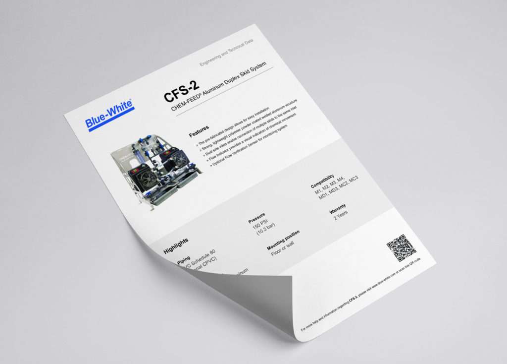 CFS-2 Municipal Technical Data Sheet – 85000-173 - Blue-White Industries