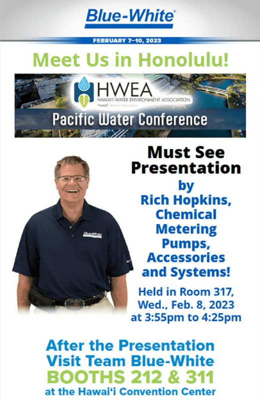 HWEA Pacific Water Conference 2023 - Blue-White Industries