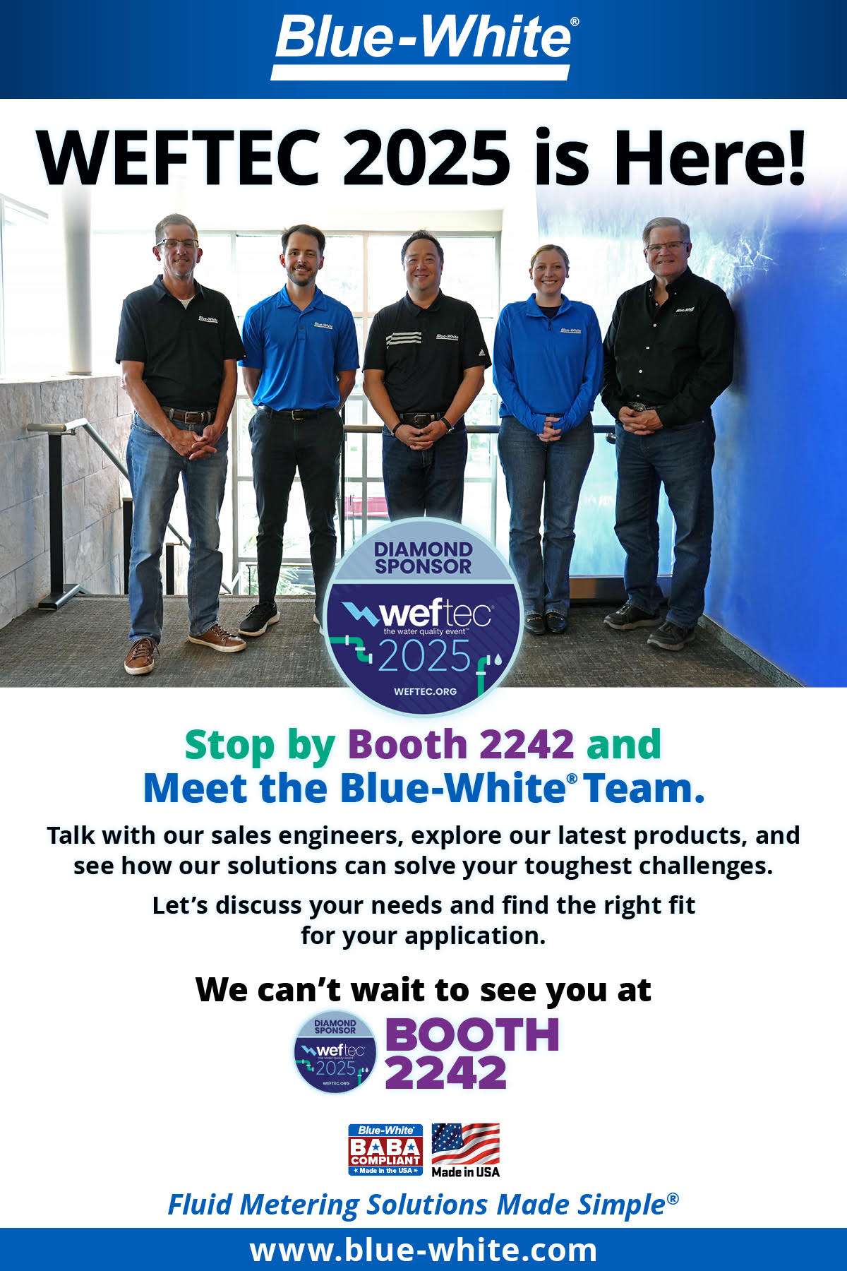 WEFTEC 2025 - Blue-White Industries