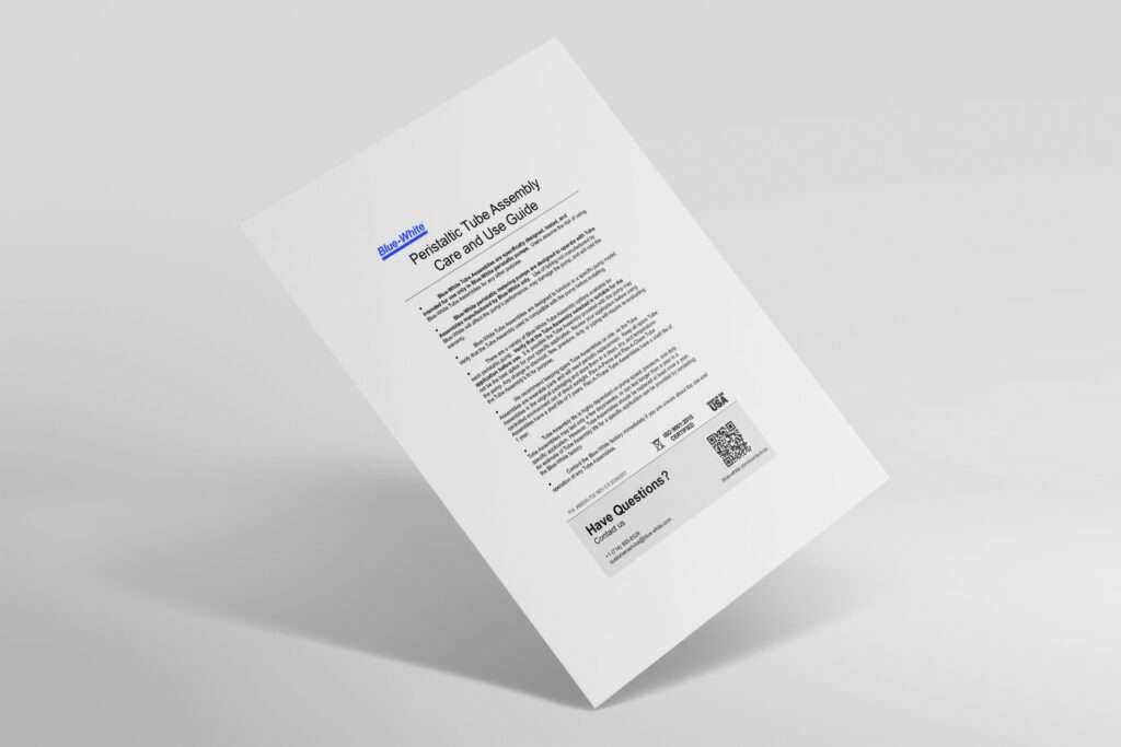 Peristaltic Tube Assembly Care and Use Guide - 80000-732 - Blue-White ...