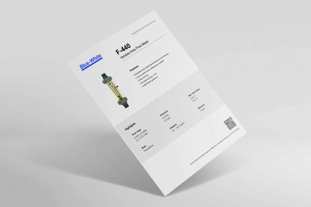 F-440 Technical Data Sheet - 85000-090 - Blue-White Industries