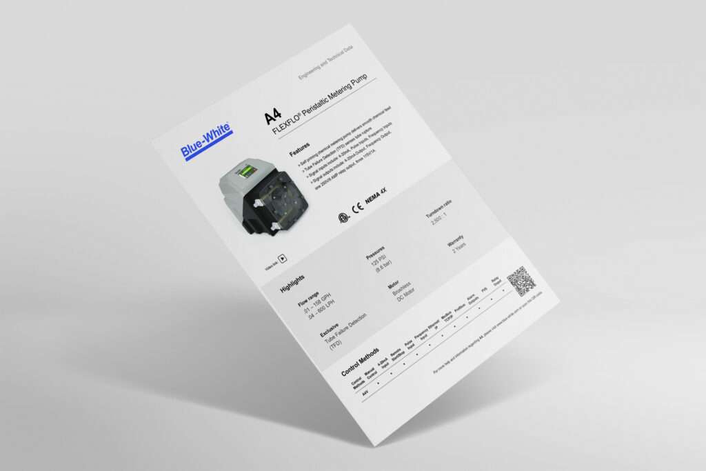 A4 Technical Data Sheet – 85000-100 - Blue-White Industries