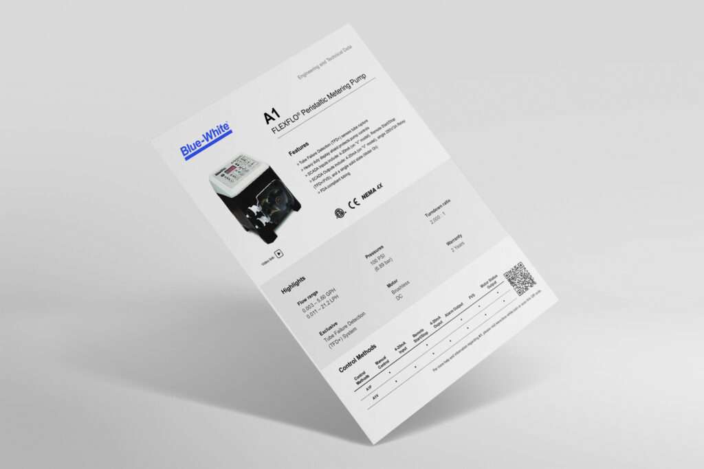 A1 Technical Data Sheet 85000 152 Blue White Industries