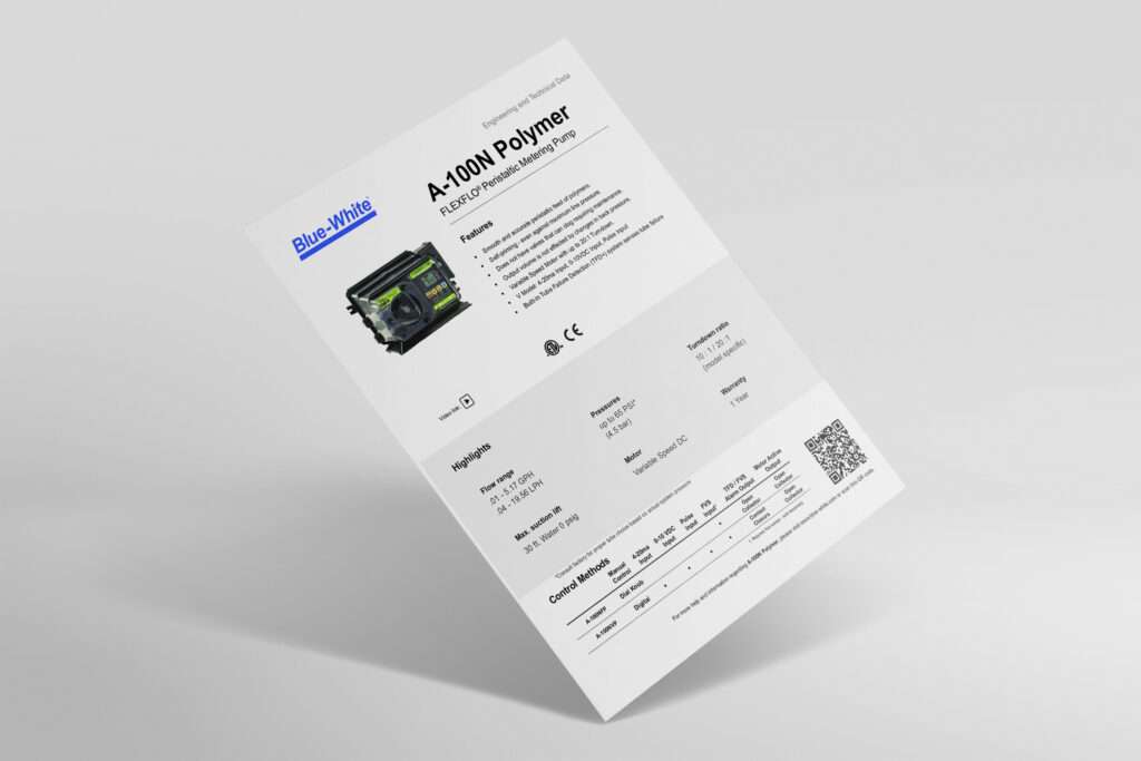 A-100N Polymer Technical Data Sheet - 85000-196 - Blue-White Industries
