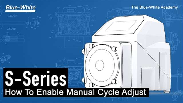 How To Enable Manual Cycle Adjust - Blue-White Industries