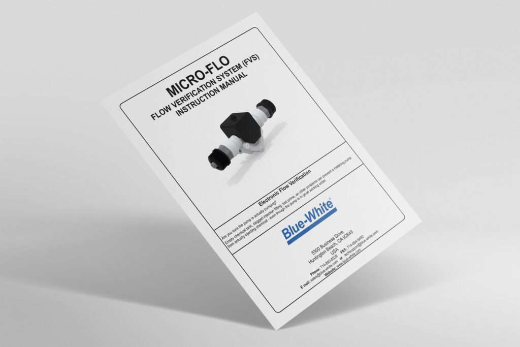 MICRO-FLO FVS Instruction Manual - 80000-402 - Blue-White Industries