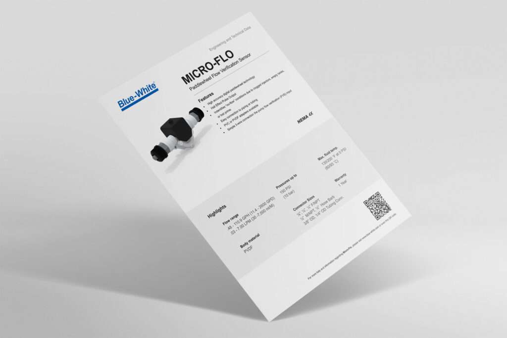 MICRO-FLO Technical Data Sheet - 85000-061 - Blue-White Industries