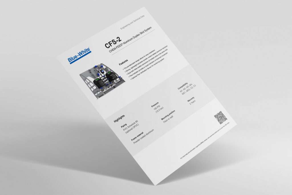 CFS-2 Municipal Technical Data Sheet – 85000-173 - Blue-White Industries