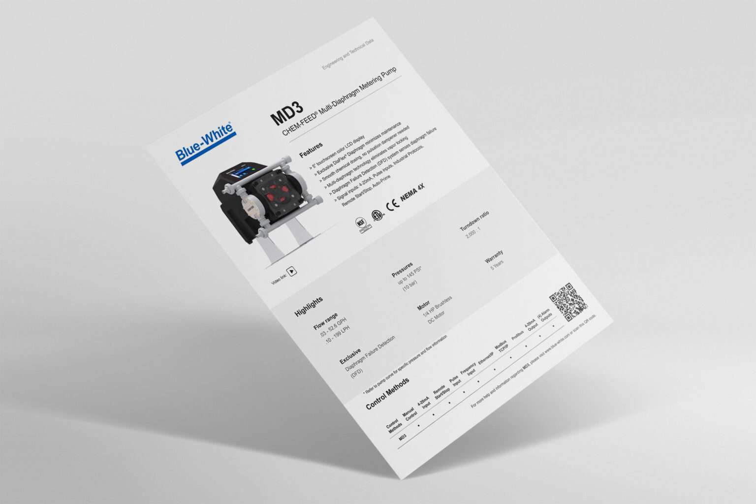 MD3 Technical Data Sheet - 85000-194 - Blue-White Industries